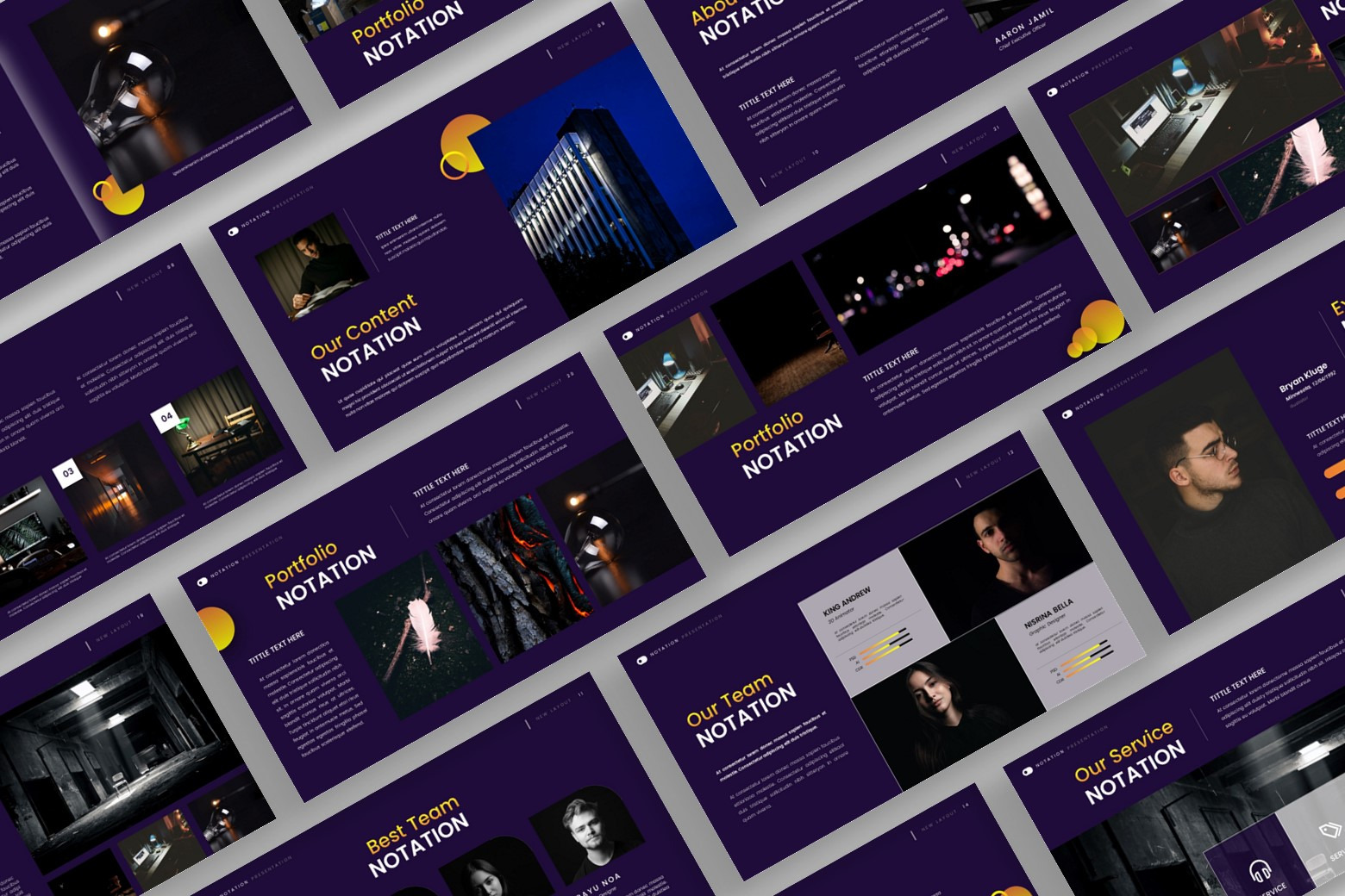 NOTATION - Google Slide Template, a Presentation Template by kreatifreya
