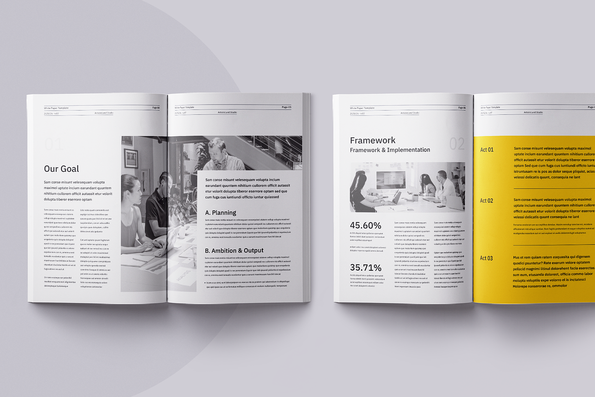 White Paper | Canva, Word, PPTX, IND, a Brochure Template by ArtisticLand
