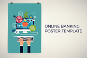 Online Banking Poster Template | Finance Illustrations ~ Creative Market