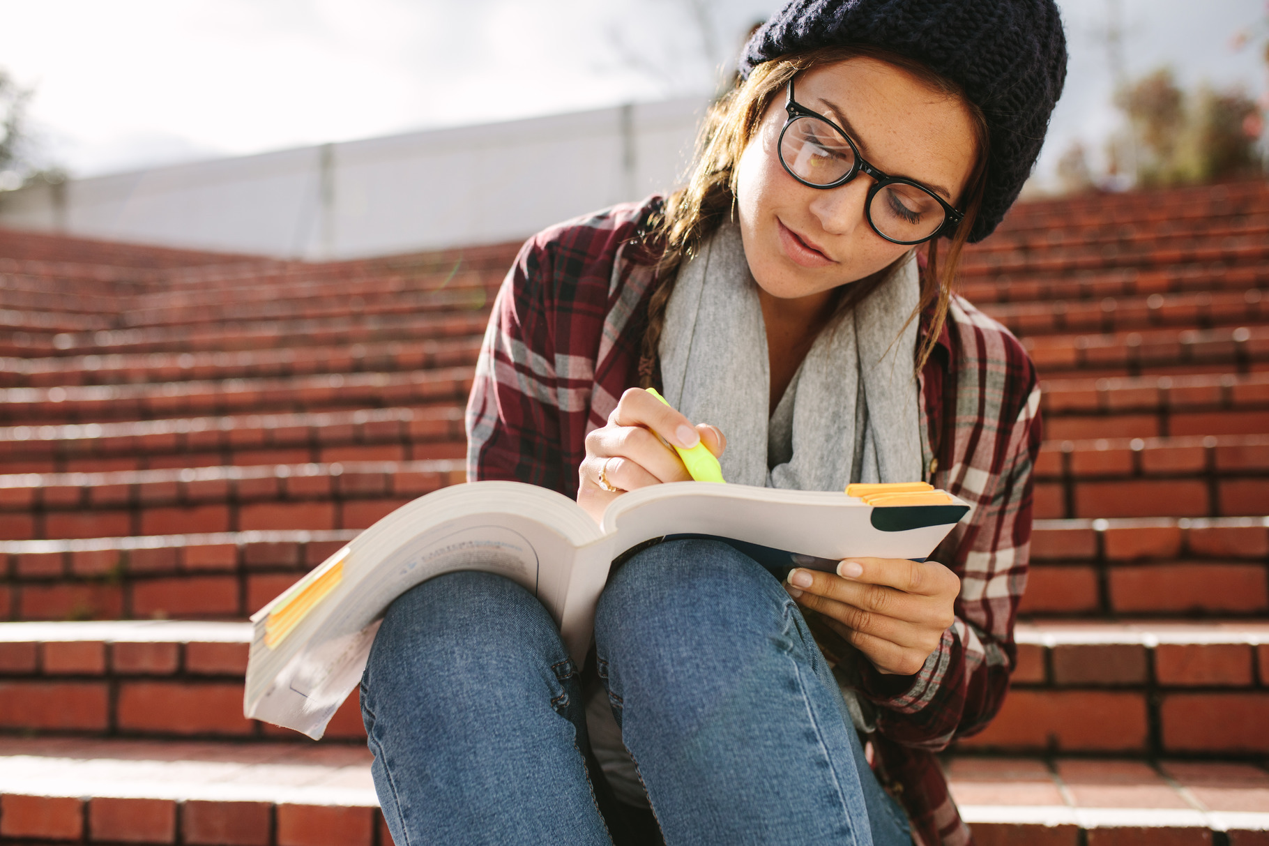 Woman studying at university campus, a School & Education Photo by ...