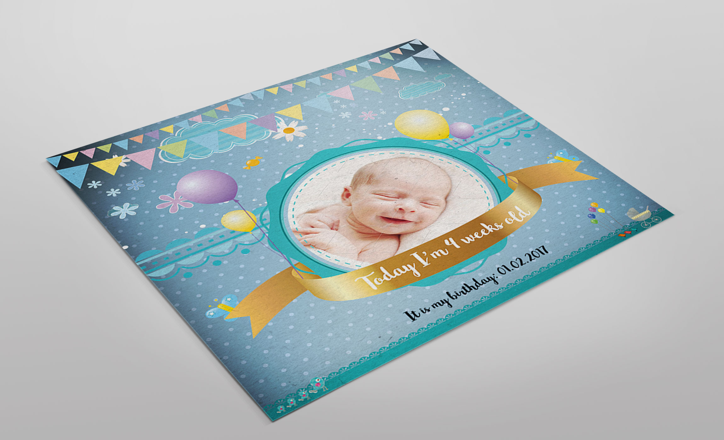 Baby Mini Birthday Session Cards, a Card Template by Star Graphic Design