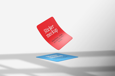 Square Stickers Mockup, a Print Template by PrexTheme