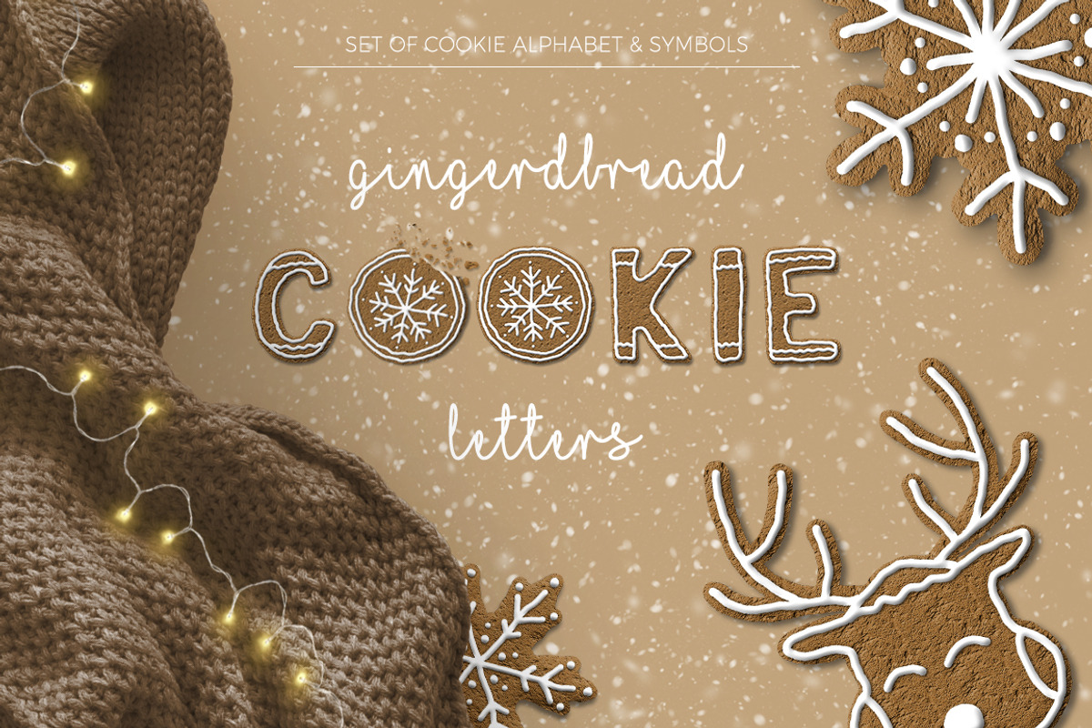 Christmas Cookies Font, a Seasonal Illustration by EYWA ART