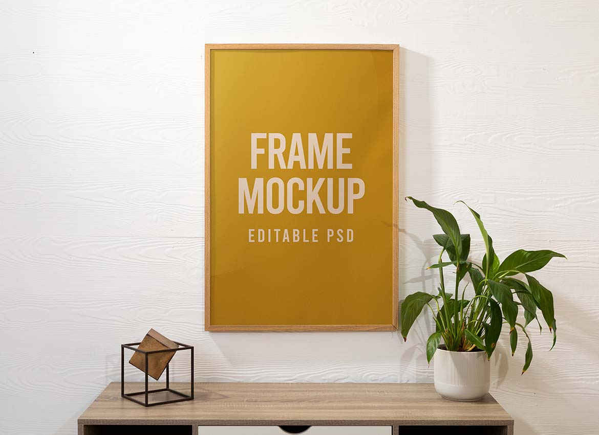 Editable Frame Mockup for Photoshop, a Mockup by wavebreak