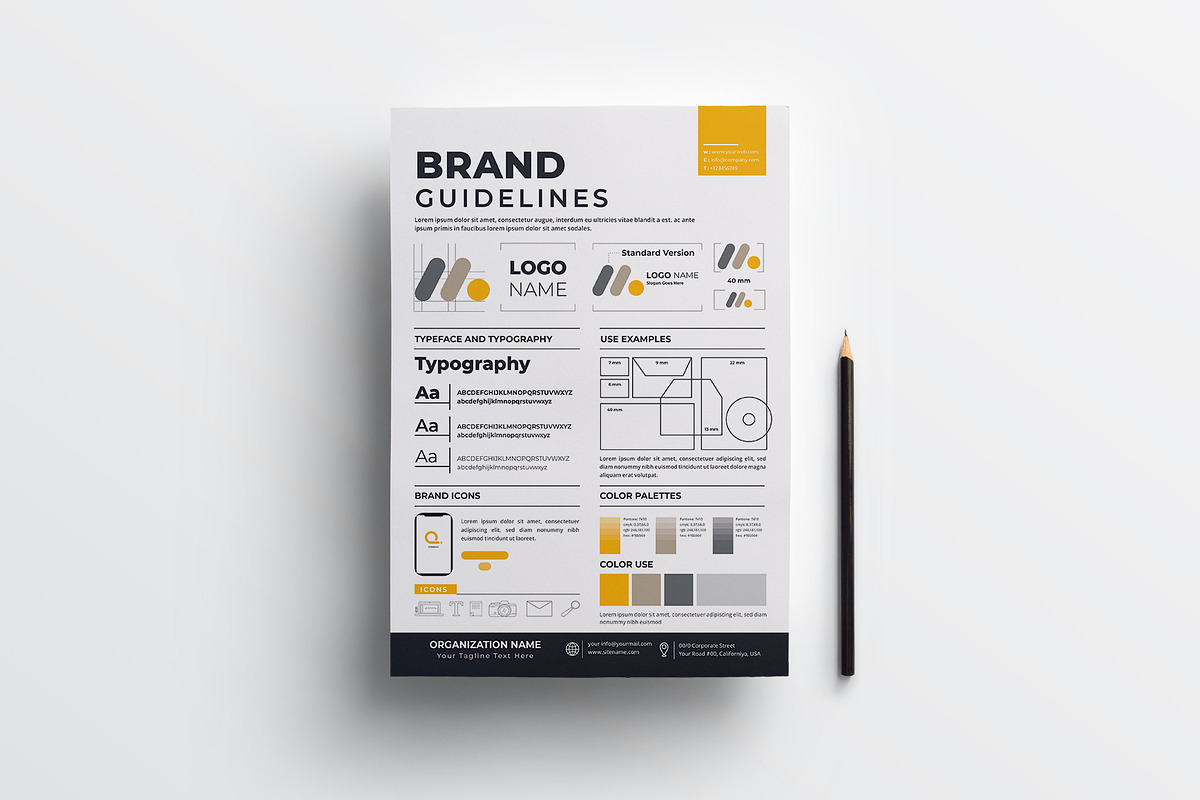 Brand Guidelines Template, a Flyer Template by obayes