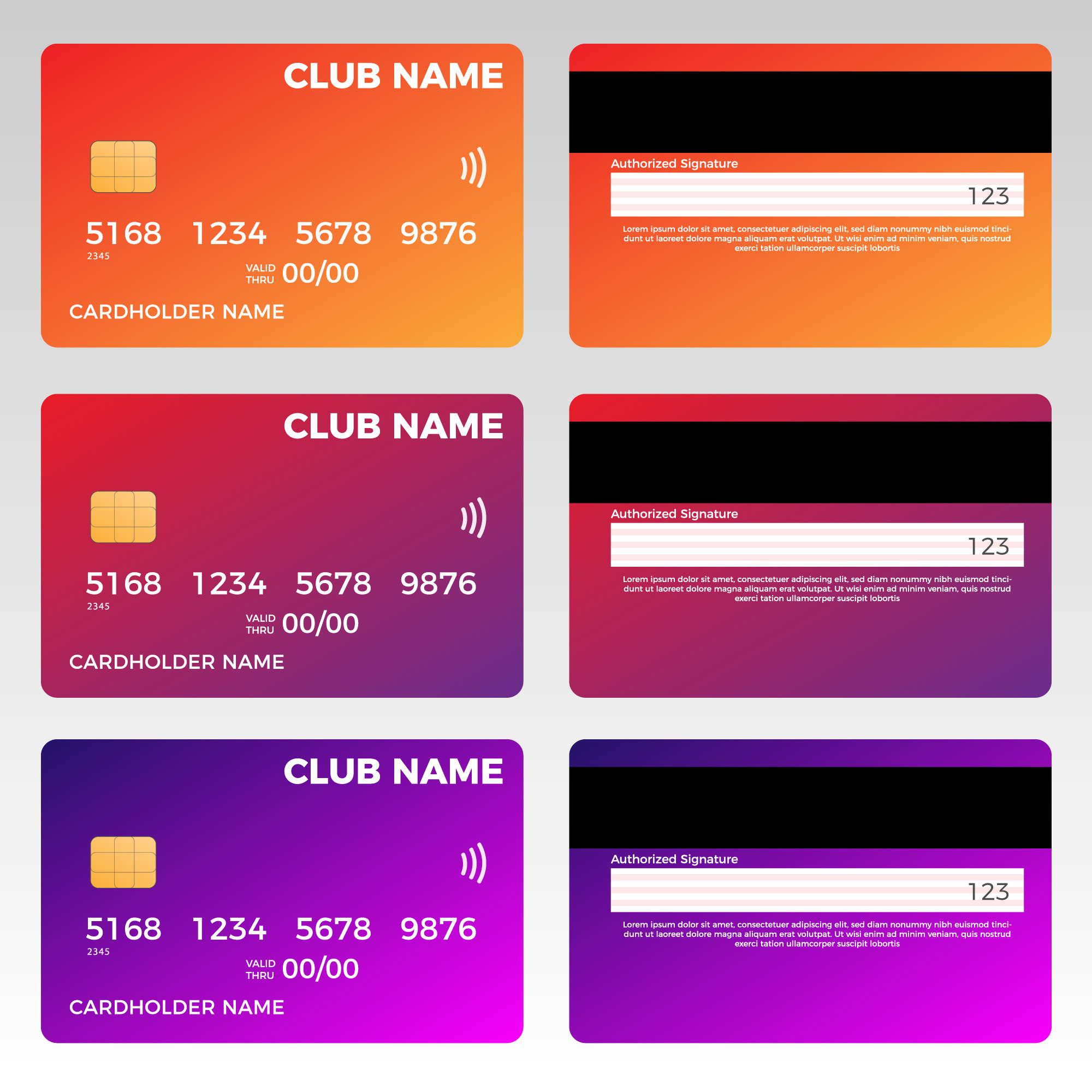 Credit Card Vector Template, a Card Template by OlehLila