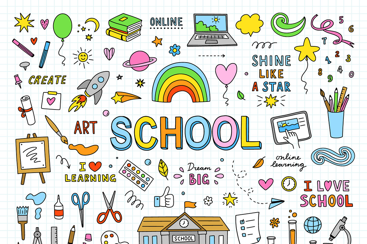 School Clipart, an Education Illustration by Redchocolate