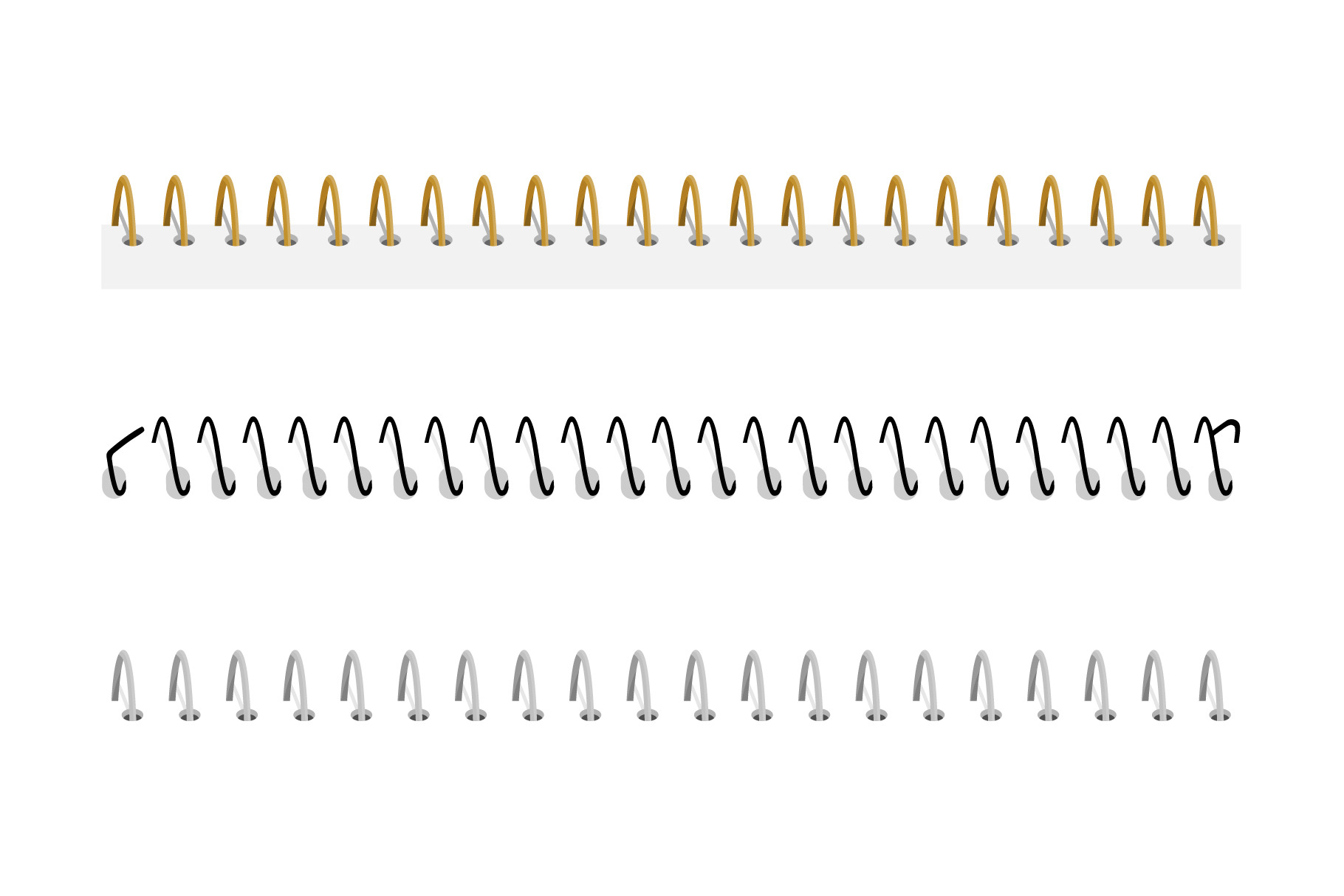 Spiral coil binding metal binder, an Illustration by Viktorijareut ...