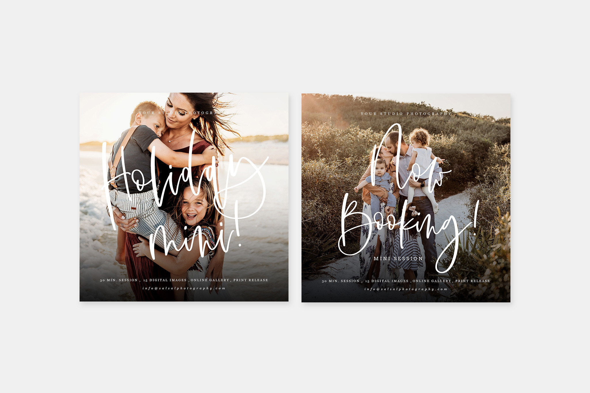 Christmas Minis Session Bundle 001, a Card Template by Salsal Design ...