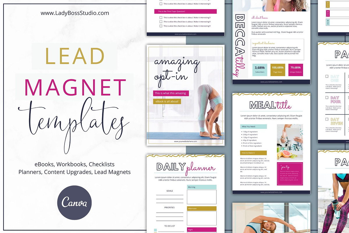 Lead Magnet | eBook Templates Bold, a Magazine Template by Lady Boss Studio