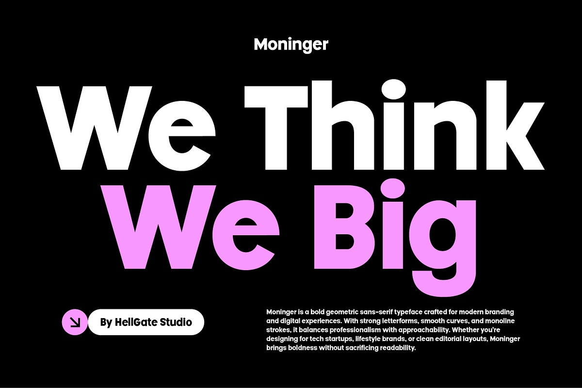 Moninger Geometric Sans Serif, a Sans Serif Font by GRVS Studio