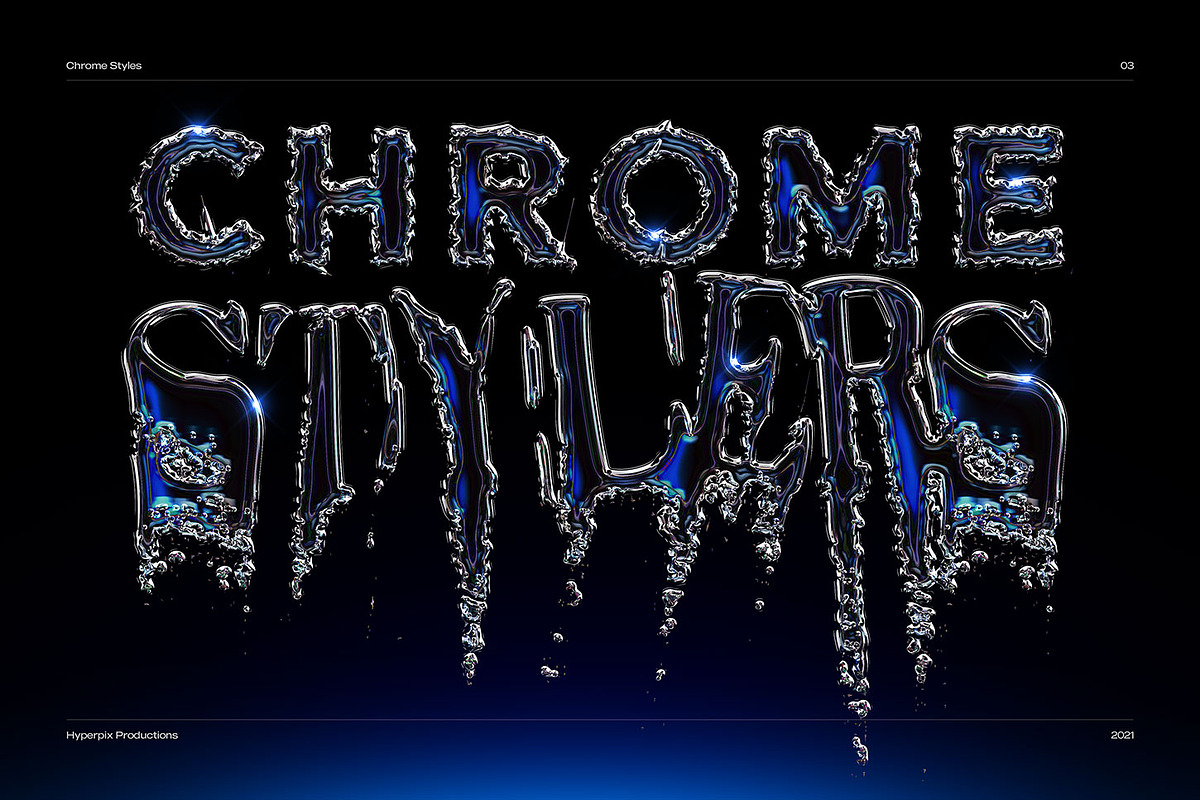 Chrome Text Styles Bundle - 50% OFF, a Layer Style Add-On by Hyperpix ...