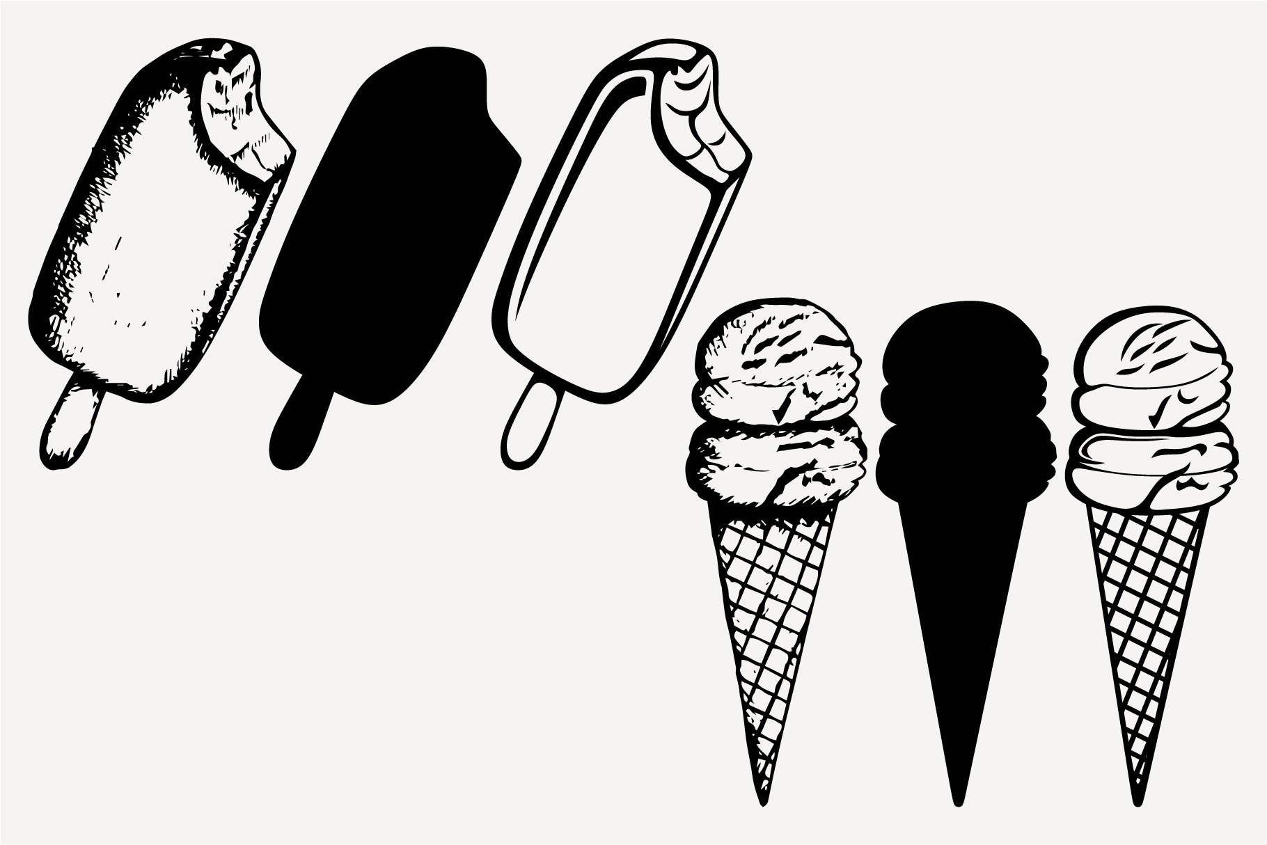 ice cream vector SVG DXF PNG, an Object Graphic by FileVectorSVG