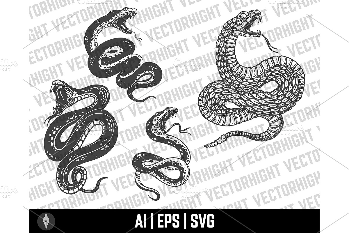 Snake Clipart Vector, Cobra Vector, an Illustration by Vectorhight ...
