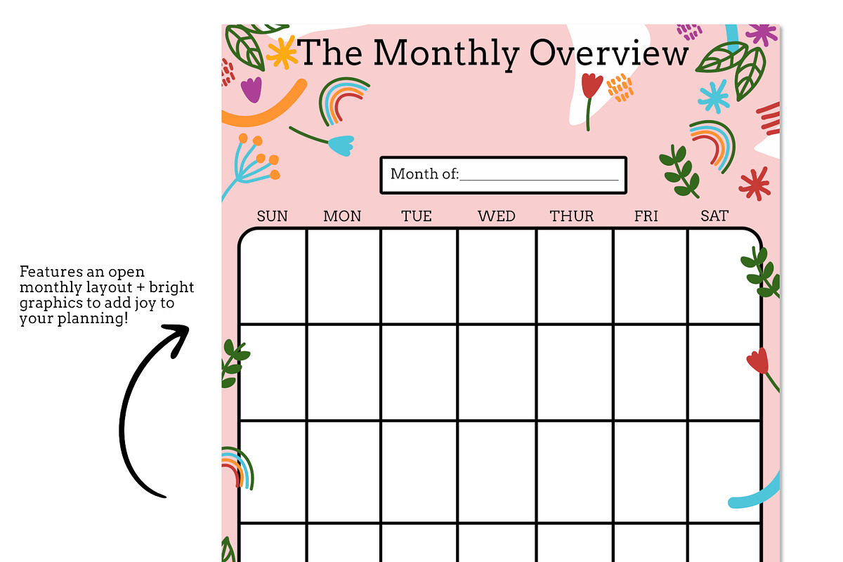 Bright Daily Tasks Planner Printable, a Stationery Template by Bella ...
