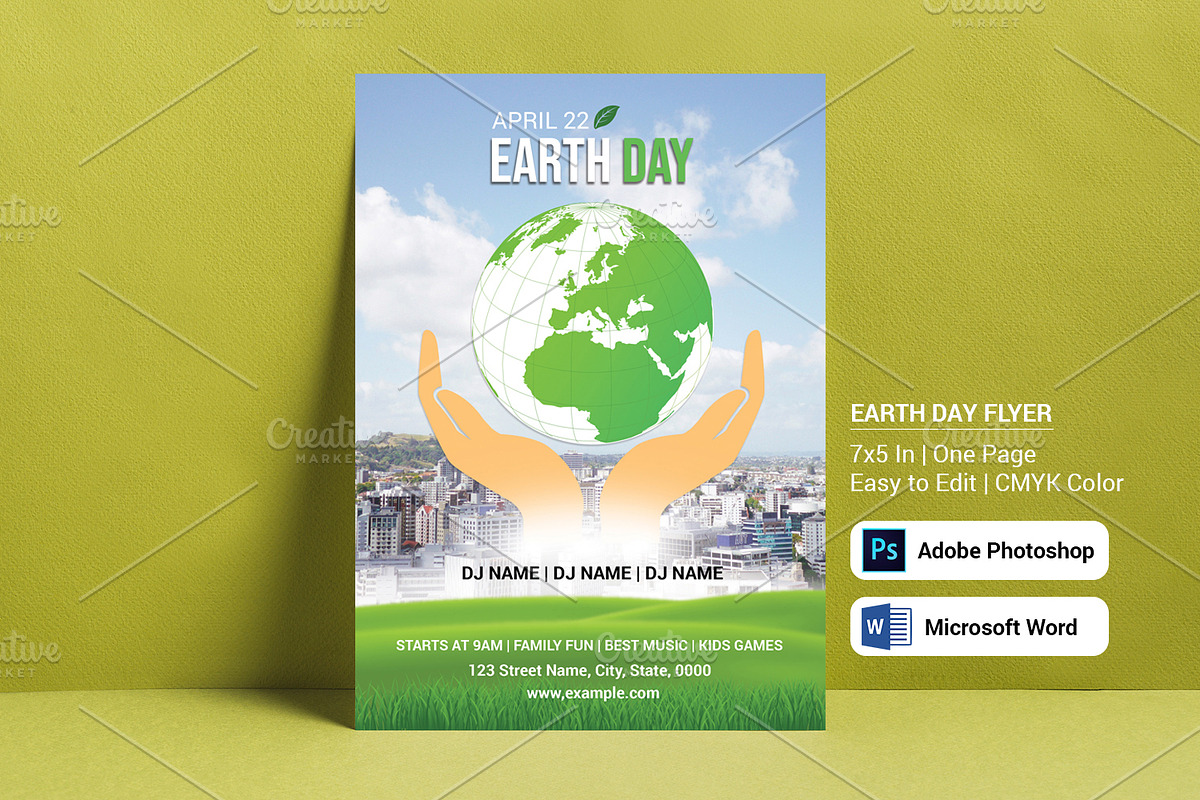 Earth Day Flyer Template - V02, a Flyer Template by retrographix