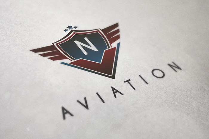 Aviation Badge Logo, a Branding & Logo Template by Tugcu Design Co.