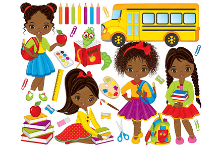 Vector School Clipart, an Education Illustration by TheCreativeMill