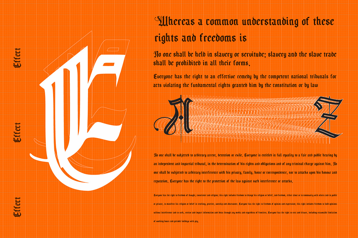 Frakturshape Line, a Blackletter Font by cromatixclassroom