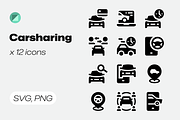 Basicons / Transport / Carsharing, a Solid Icon by EDT.Graphics