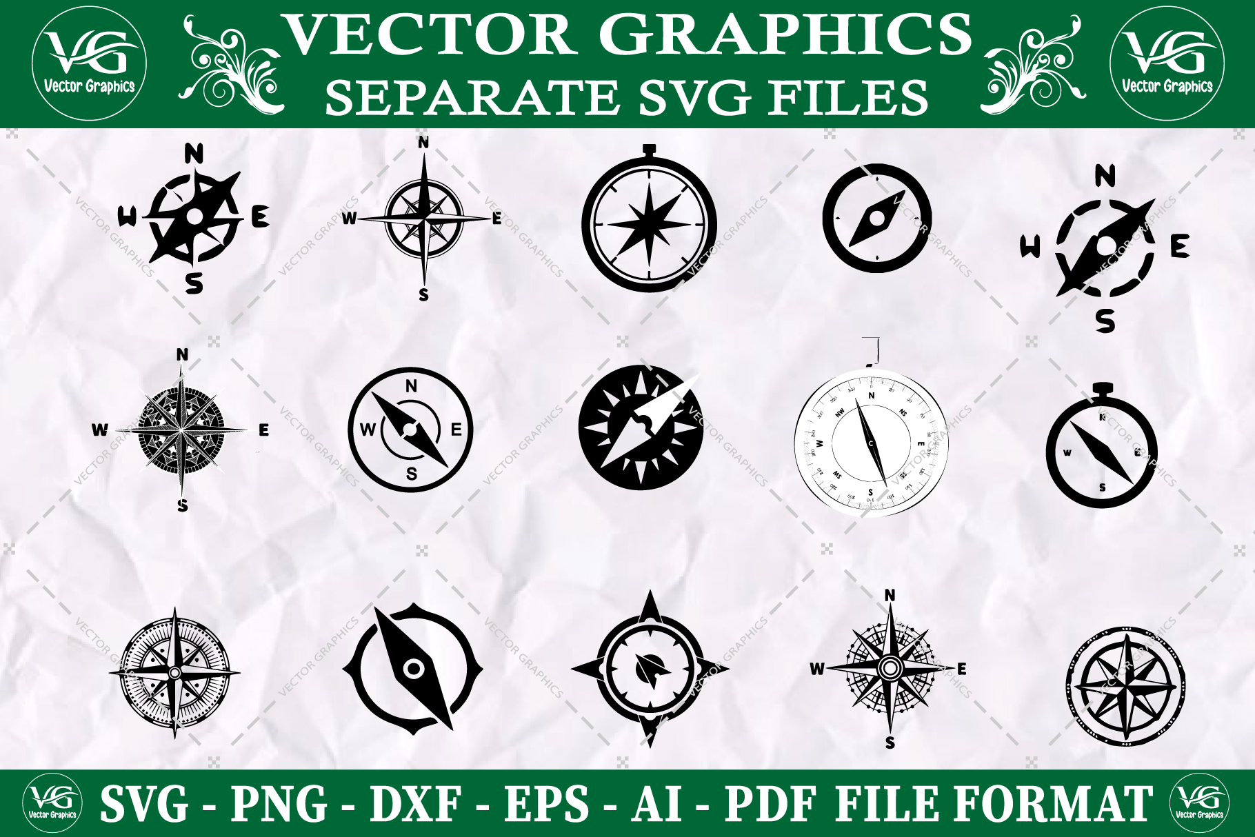 Compass SVG Bundle, Compass Rose svg | Creative Market