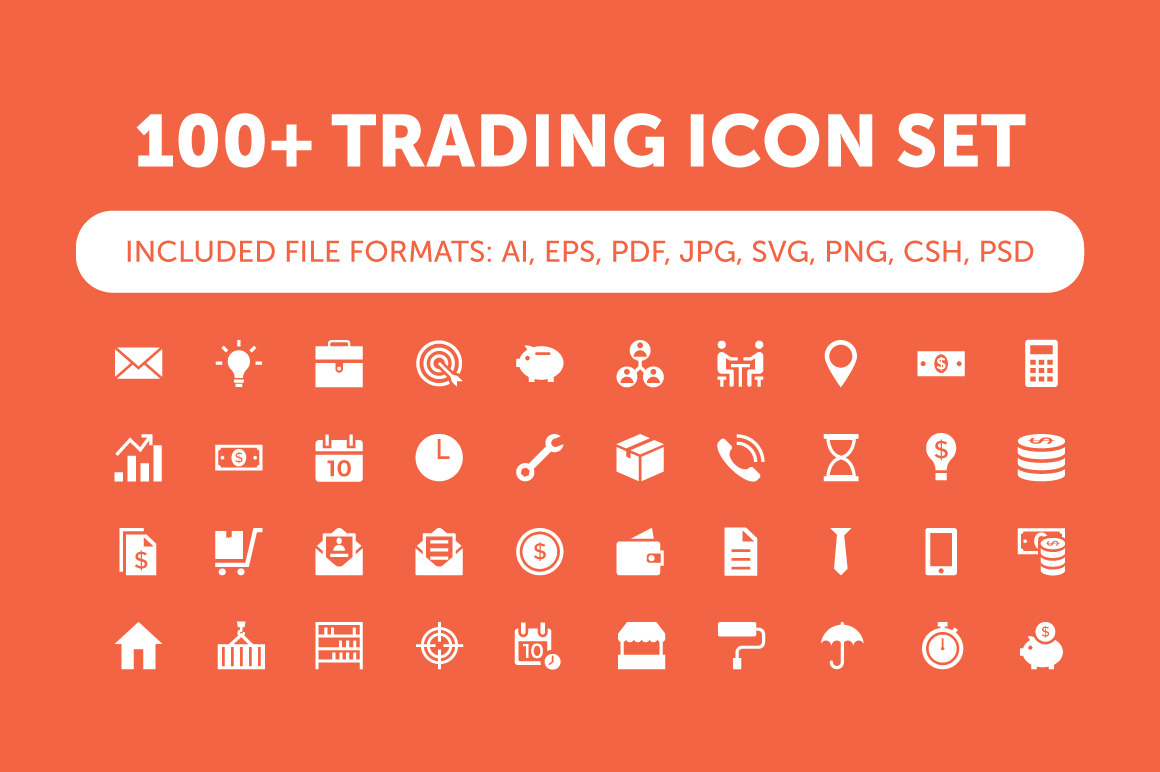100+ Trading Vector Icons, a Solid Icon by Vectors Market