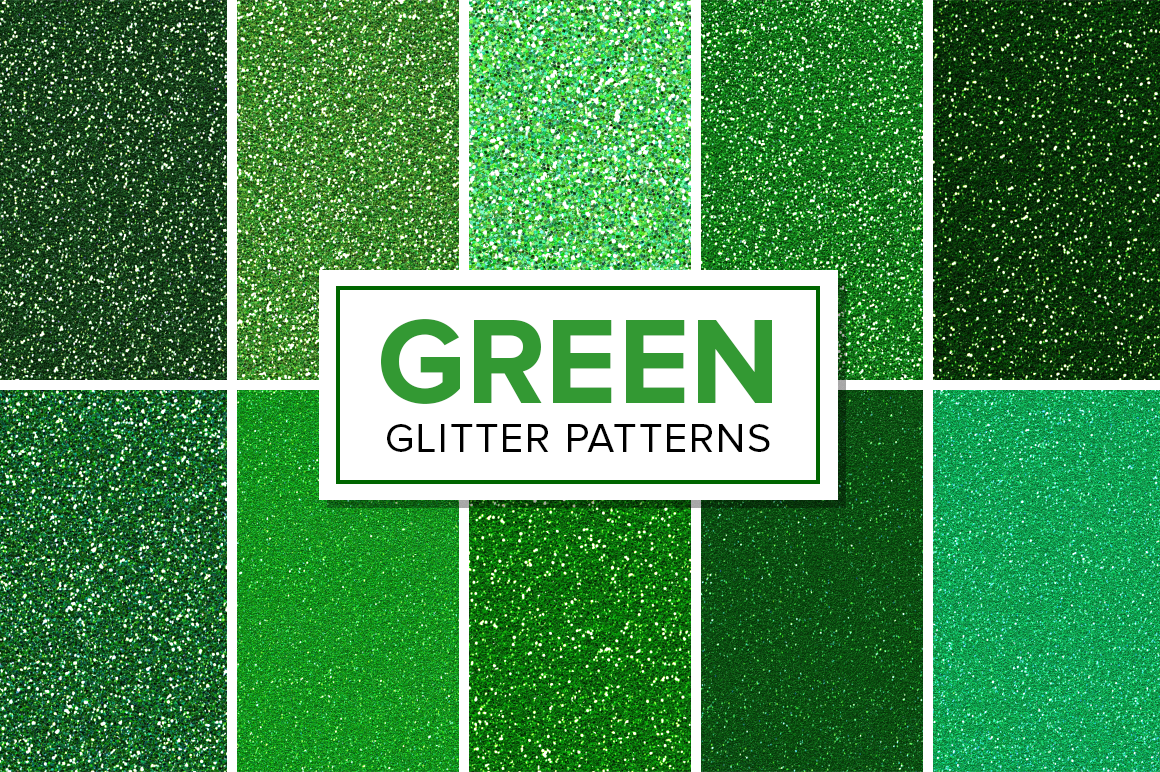 Green Glitter Patterns - Seamless, a Pattern Graphic by Creativenauts