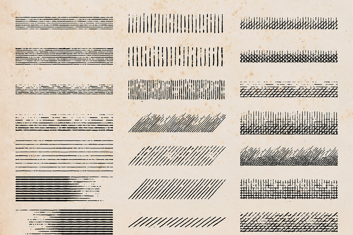 Vintage Shading Illustrator Brushes, a Brush Add-On by Spoon Graphics