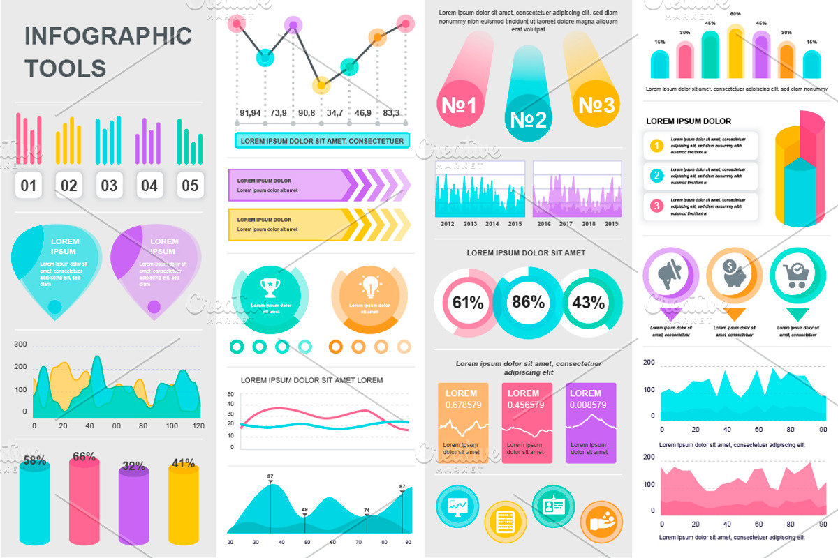Infographics UI, UX, KIT Elements, a Presentation Template by alexdndz