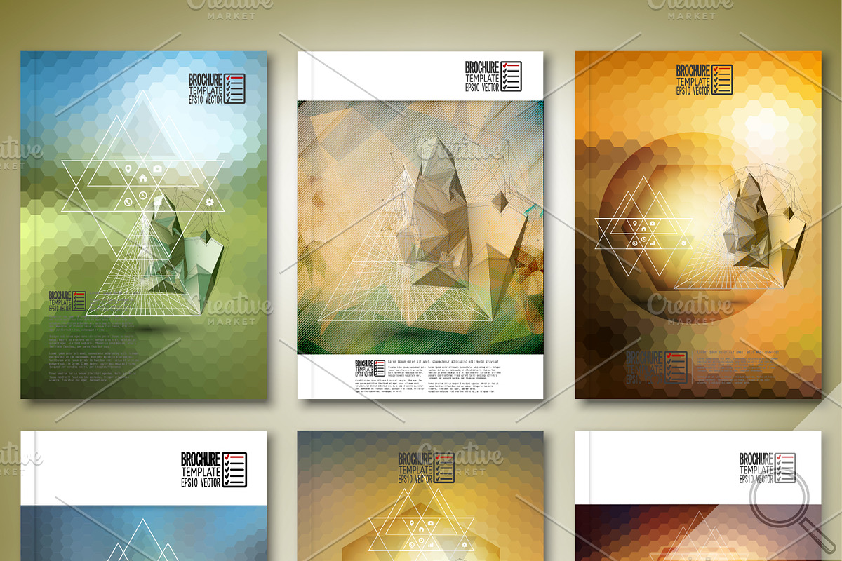 Brochure templates set, a Pattern Graphic by VectorShop