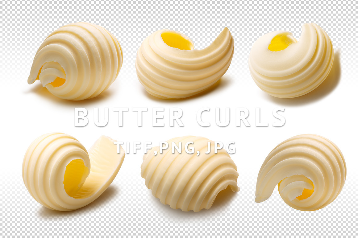 Butter curls set, an Object Graphic by Hortimages
