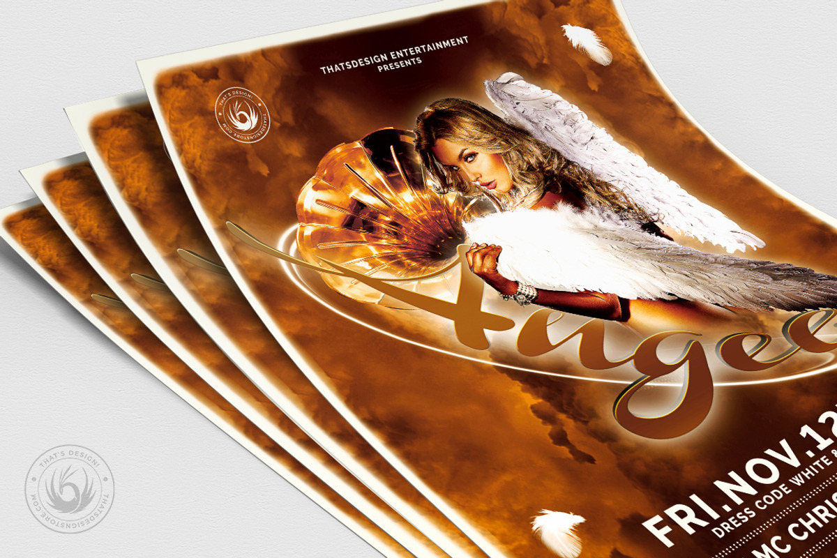 Angels Party Flyer Template V1, a Flyer Template by ThatsDesign Art