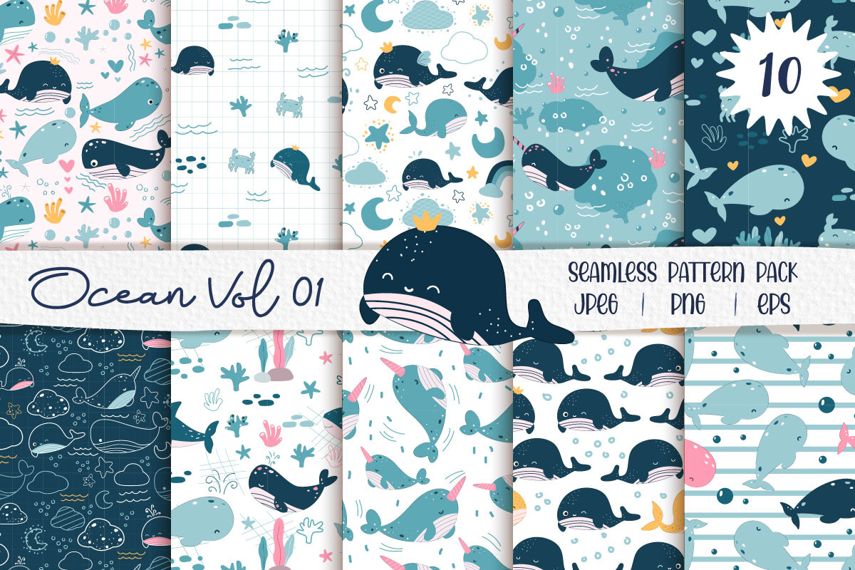 Ocean Themed Patterns Pack
