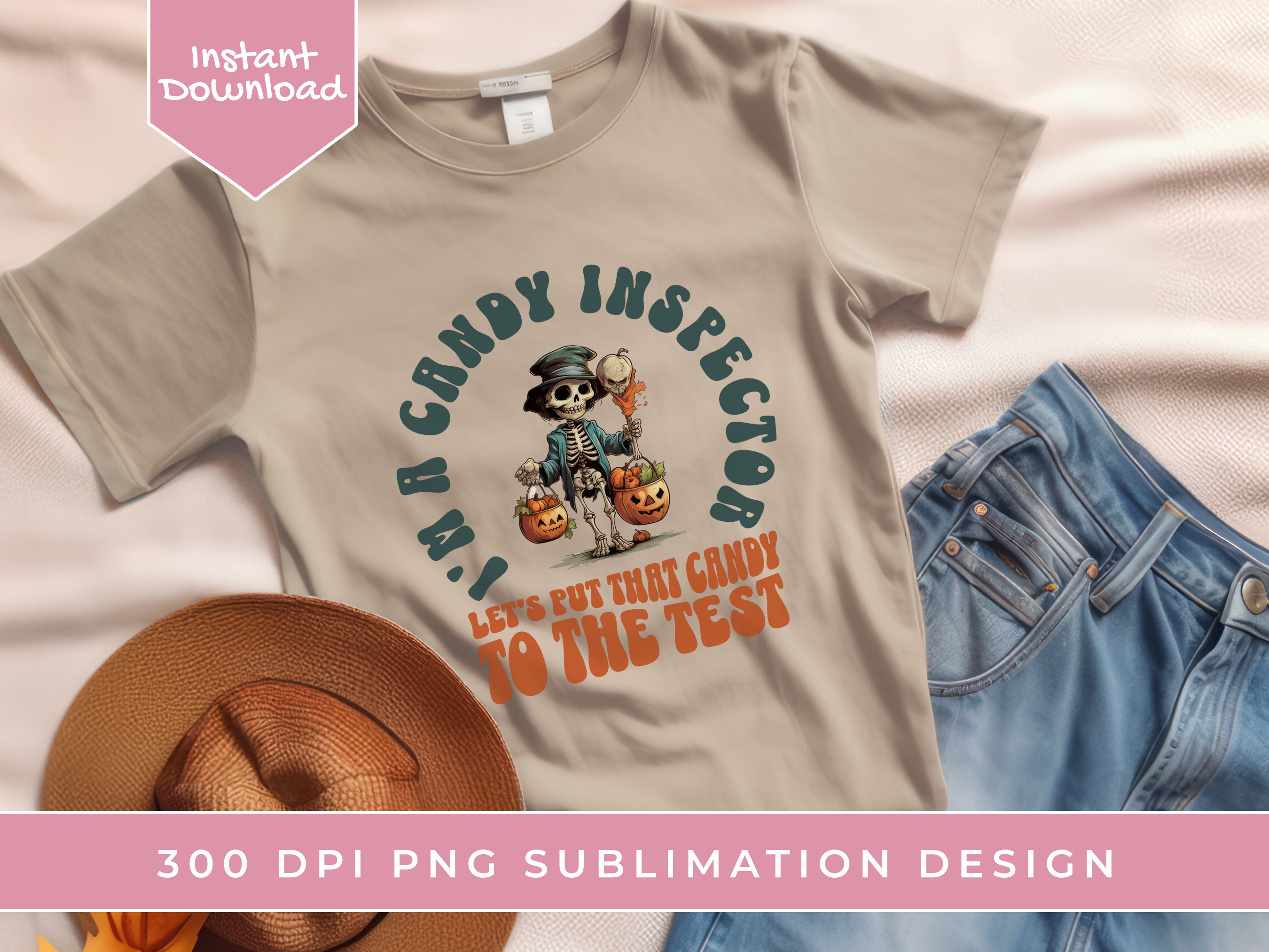 Halloween Skeleton Print T-shirt Png, an Object Illustration by Design ...