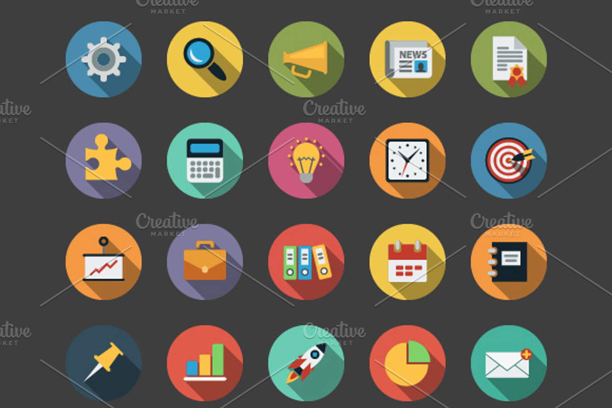 Business Flat Icons, an Icon by Creative Ink