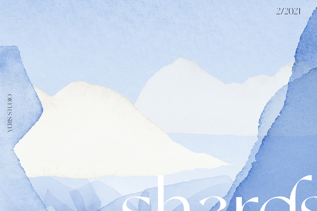 Abstract Navy Blue Watercolor Shapes, a Texture Graphic by Veris Studio