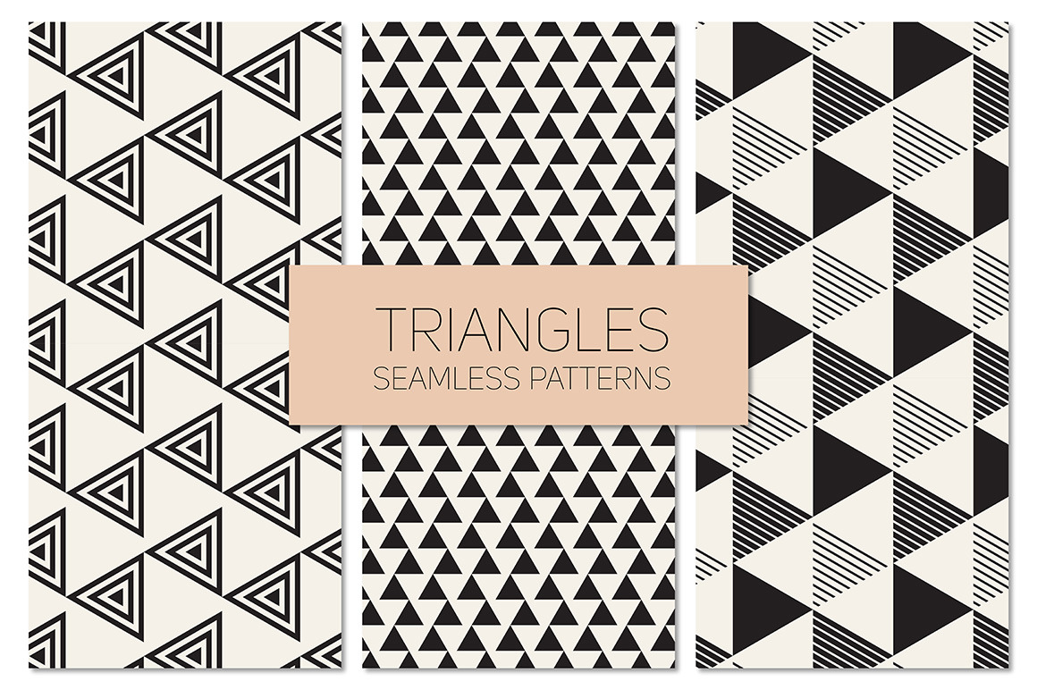 Triangles. Seamless Patterns Set 9, a Pattern Graphic by Curly_Pat