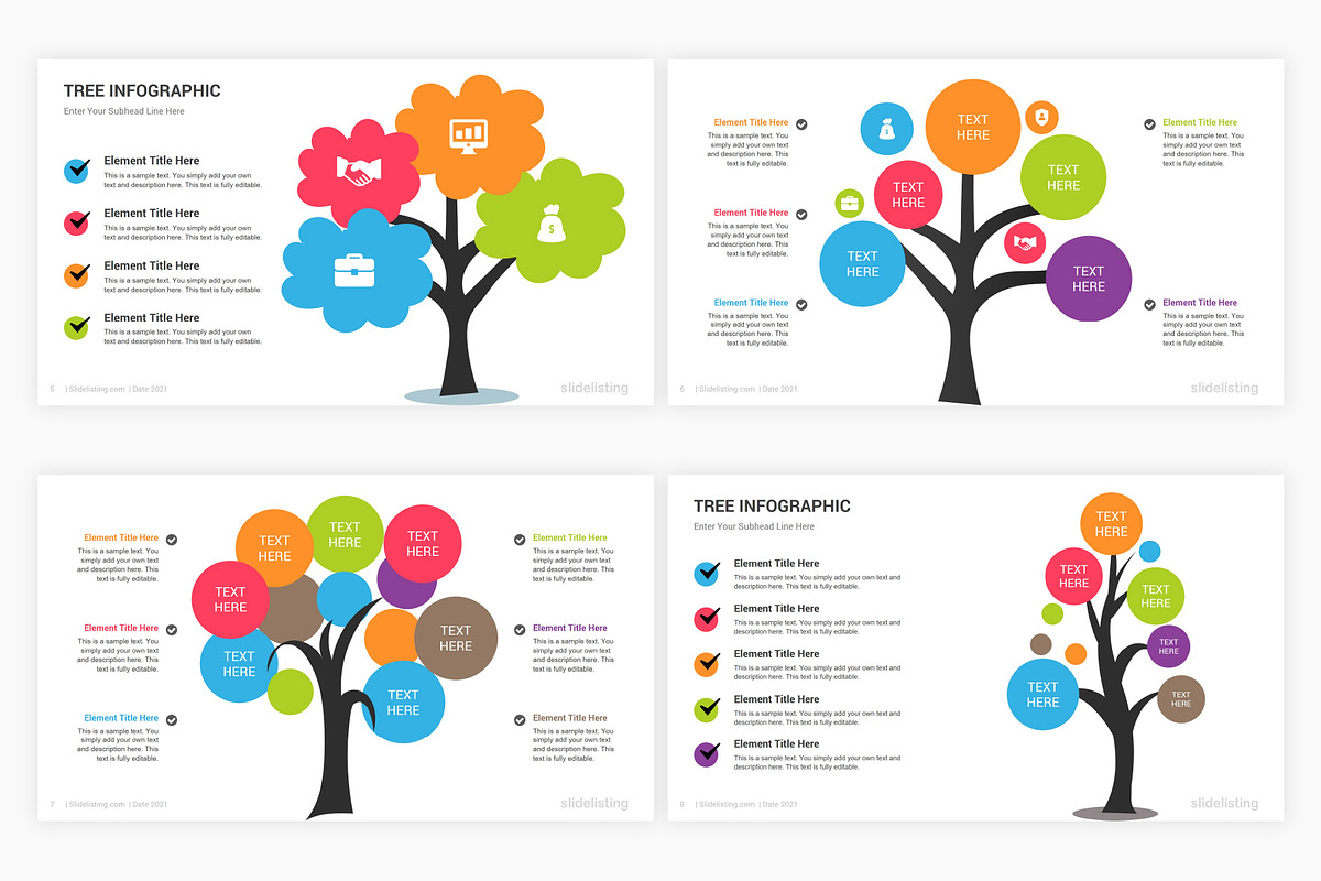 Tree Infographics PowerPoint Template