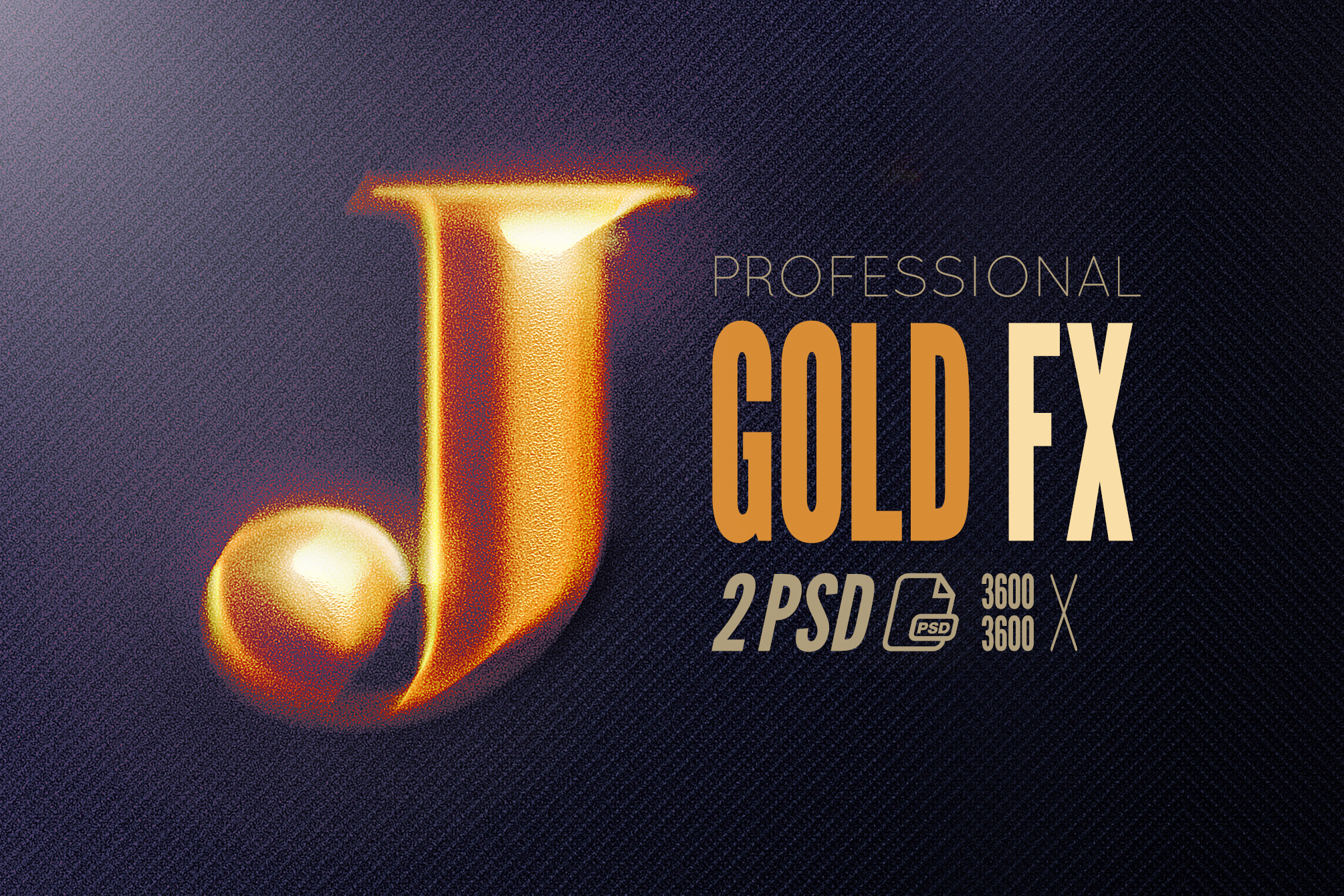 HD Photoshop Gold, text logo FX, a Layer Style Add-On by Giallo