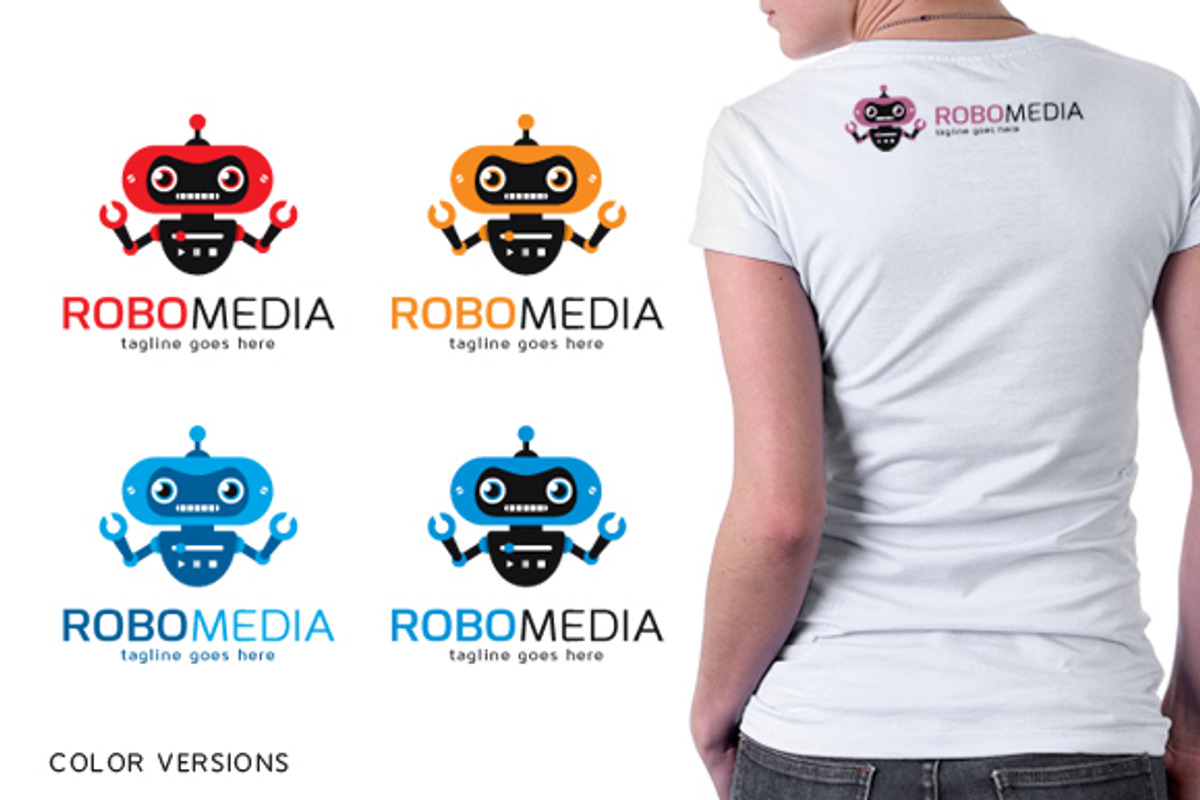 Robot Logo Template, a Branding & Logo Template by gunaonedesign