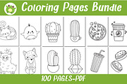 Coloring Pages Kdp Set 100 Pages