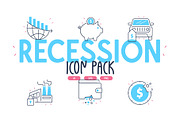 Recession Icons, an Icon by iconfield | Creative Market