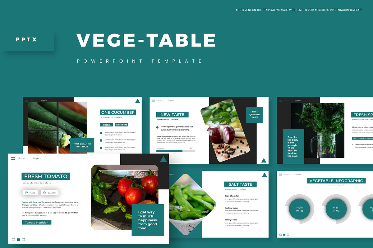 Vegetable - Powerpoint Template, a Presentation Template by AQR Studio