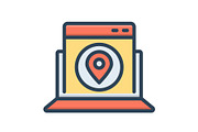 Website map icon, an Icon by Creative priyanka