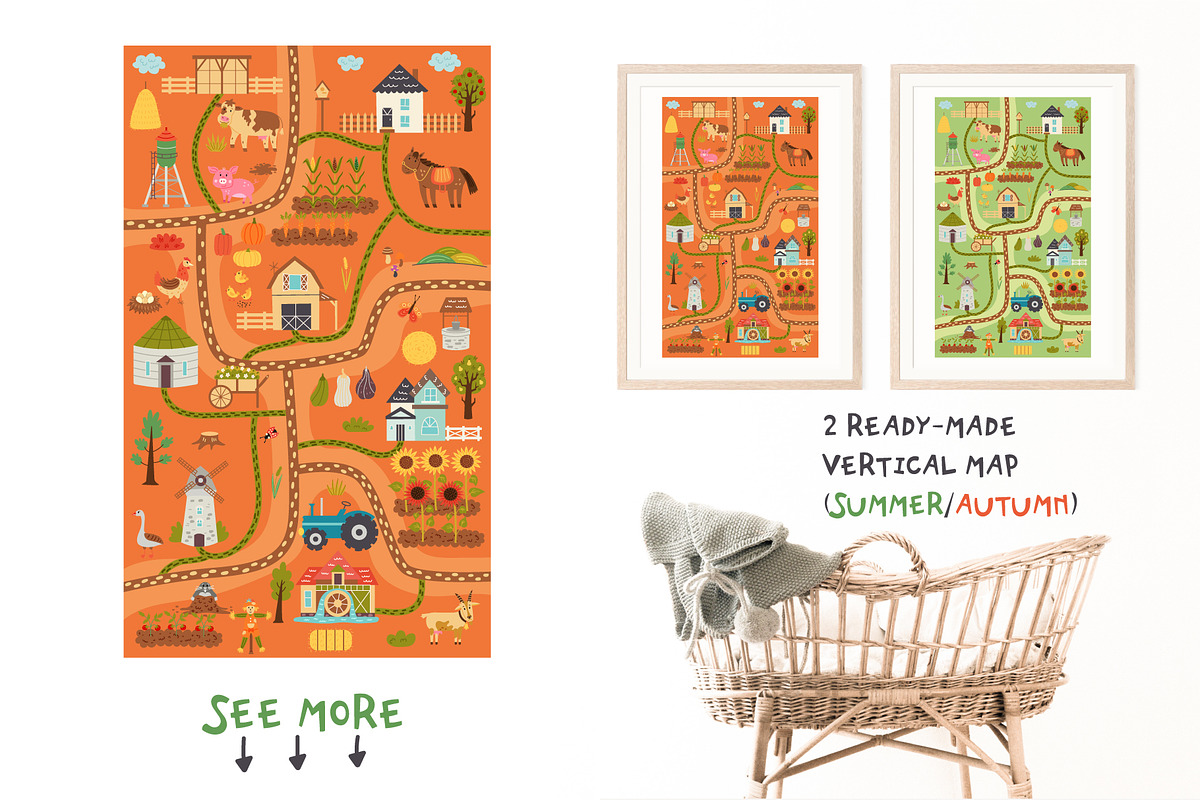 Rustic Farm Map Creator Set