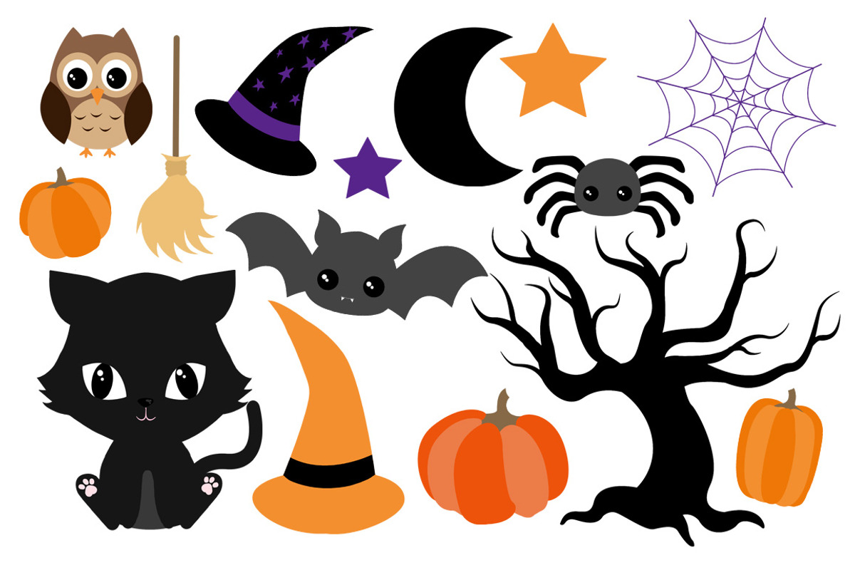 Halloween Clip Art Set, an Illustration by Nagore Rodriguez Design ...