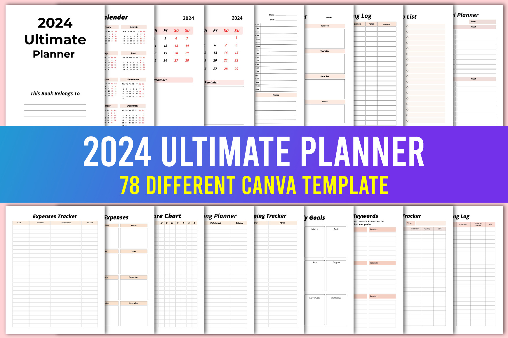 2024 Ultimate Planner Canva Interior