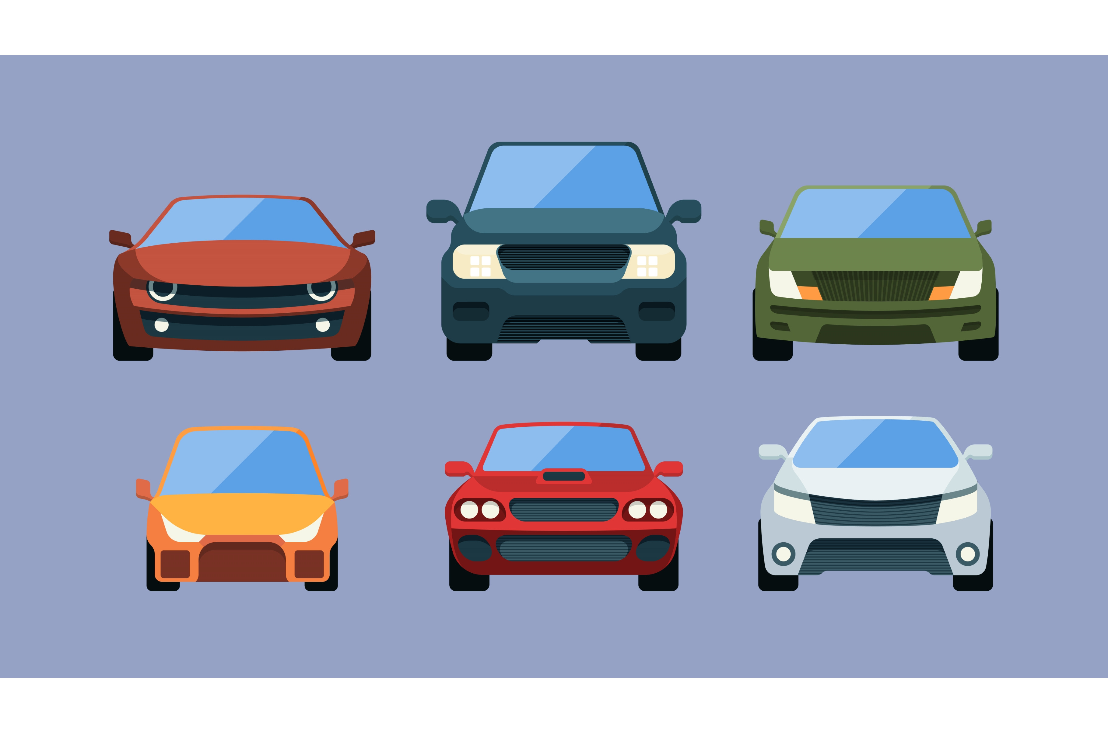 Cars front view. Urban vehicles in, a Background Graphic by Onyx ...