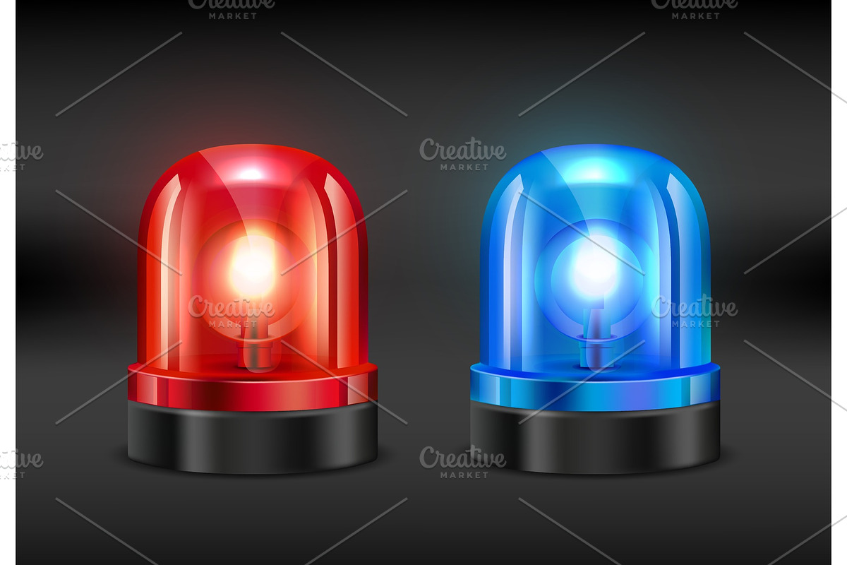 Police siren. Vector realistic, a Background Graphic by Onyx