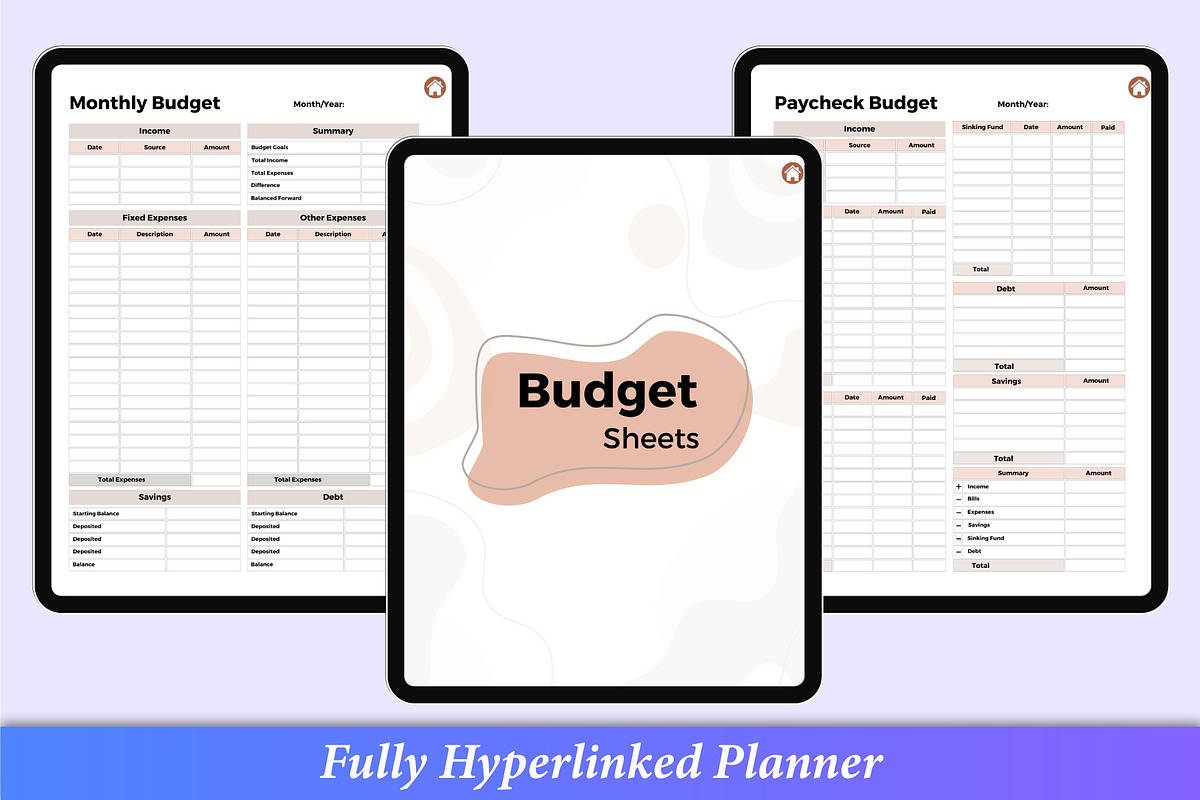 Digital Budget Planner For iPad Canva